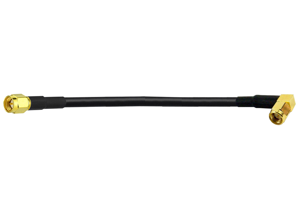BOOBRIE RF RG58U Coaxial Cable SMA Male to SMA Male Right Angle 200PCS