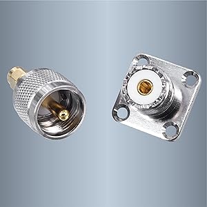 BOOBRIE SO239 Connector UHF Female SO-239 4 Hole Chassis Mount Connect