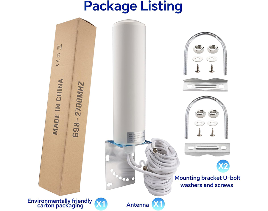 BOOBRIE Upgraded 4G 5G LTE Antenna Outdoor 10dBi 698-2700 3300-3800MHz